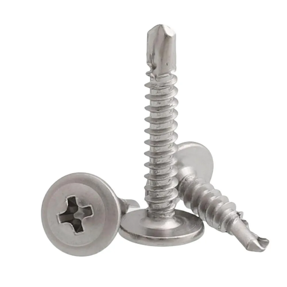 Wafer Head Self Drilling Metal Screws Phillips Drive Stainless Steel ... Wafer Head Self Drilling Metal Screws Phillips Drive Stainless Steel ...
